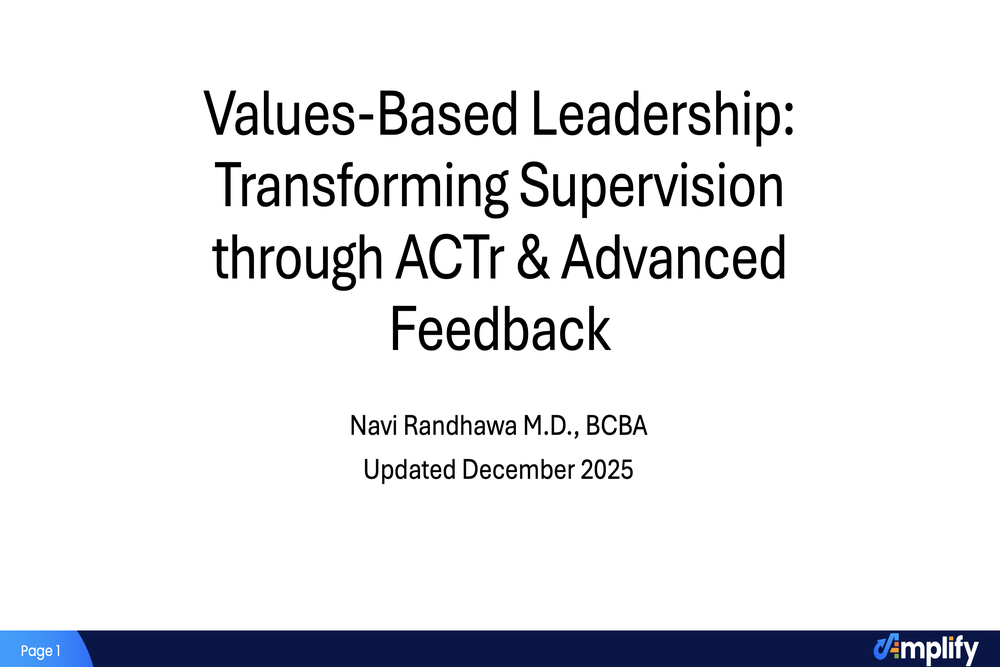 Values-Based Leadership: Transforming Supervision through ACTr ...