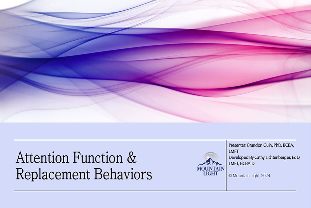 Attention Function & Replacement Behaviors - View course