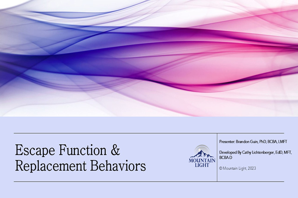 Escape Function and Replacement Behaviors - View course