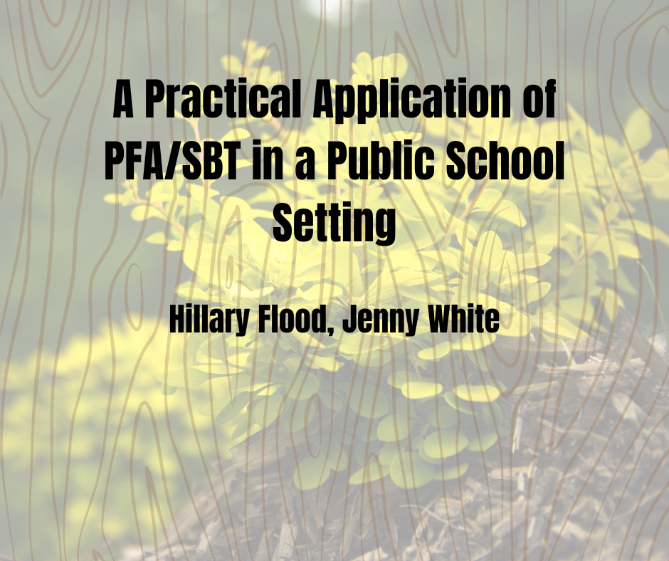 A practical application of PFA/SBT in a public school setting - View course