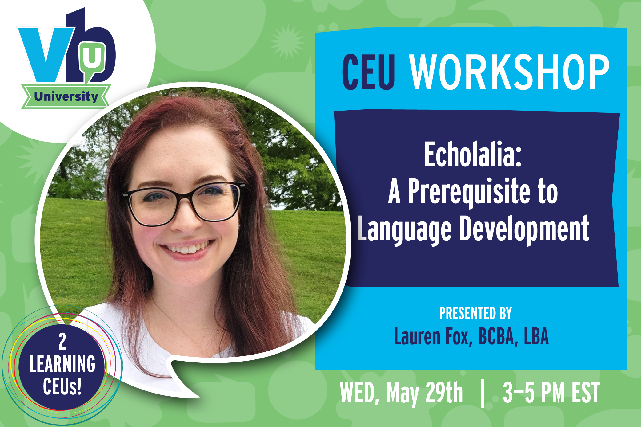Echolalia: A Prerequisite to Language Development - View event