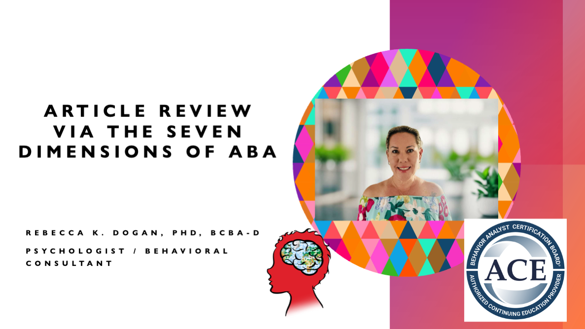 Article Review via the 7 dimensions of ABA - View course